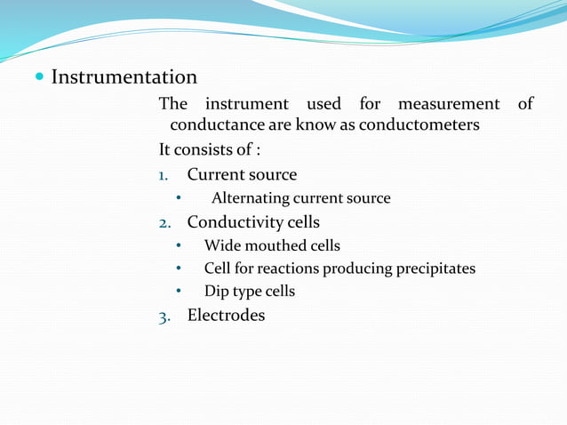 Conductometry titration | PPTX | Chemistry | Science