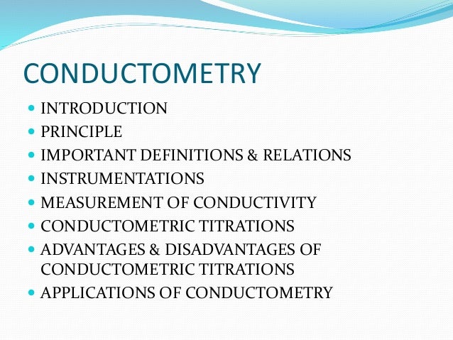 Conductometry titration