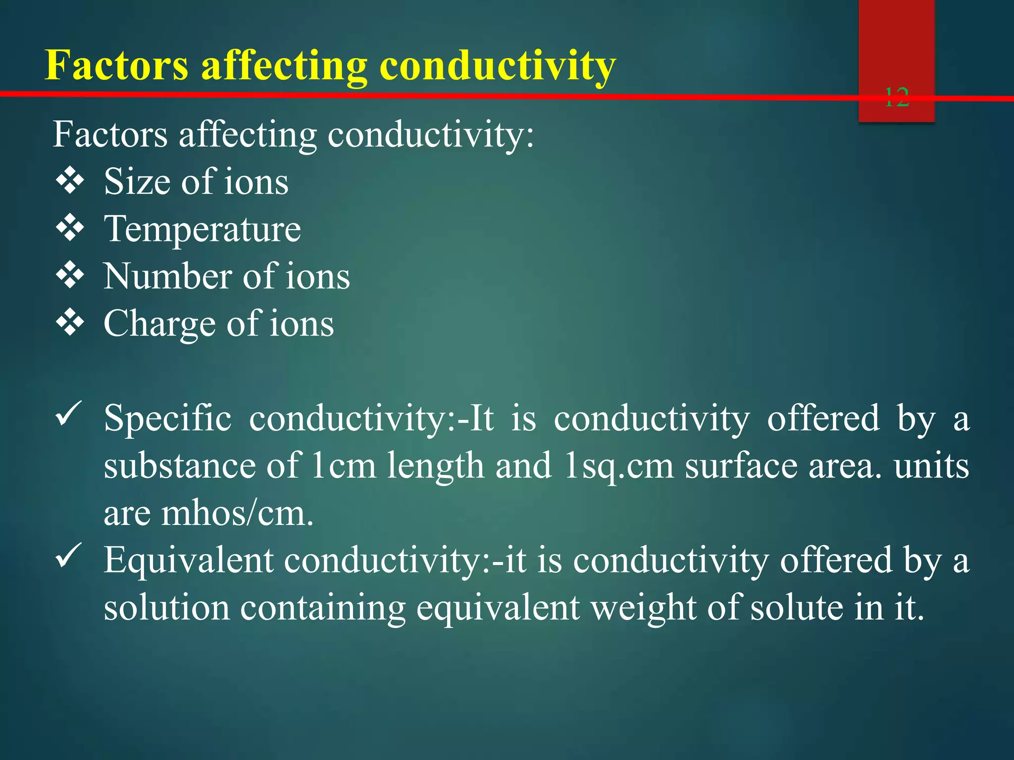 Conductometry- Pharmaceutical Analysis | PPT