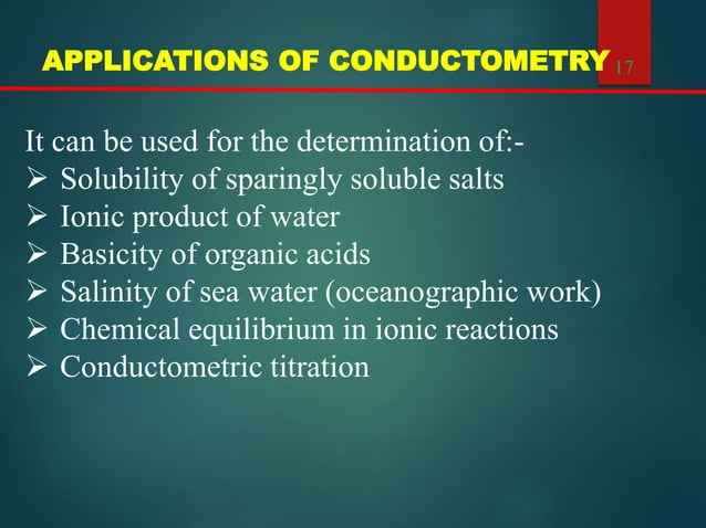 Conductometry- Pharmaceutical Analysis | PPT | Chemistry | Science