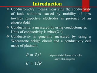 Conductometry- Pharmaceutical Analysis | PPT