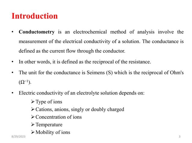 CONDUCTOMETRY.pptx | Chemistry | Science
