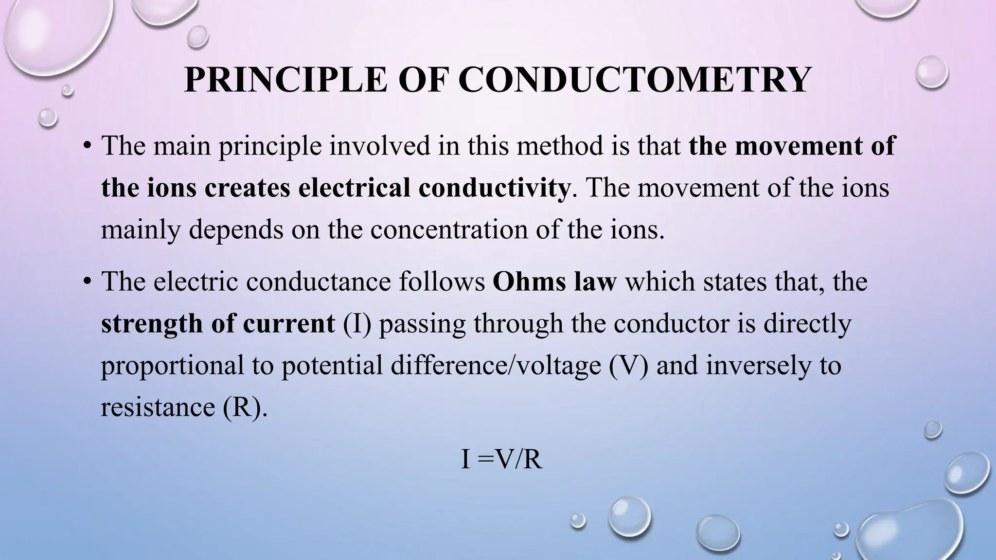 Conductometry Pharmaceutical Analysis BP | PPTX