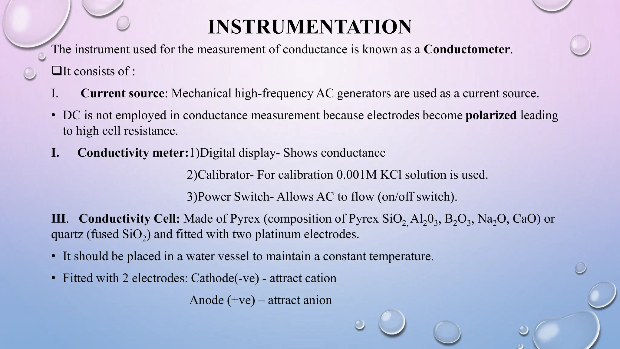 Conductometry Pharmaceutical Analysis BP PPTX Conductometry Pharmaceutical Analysis BP PPTX