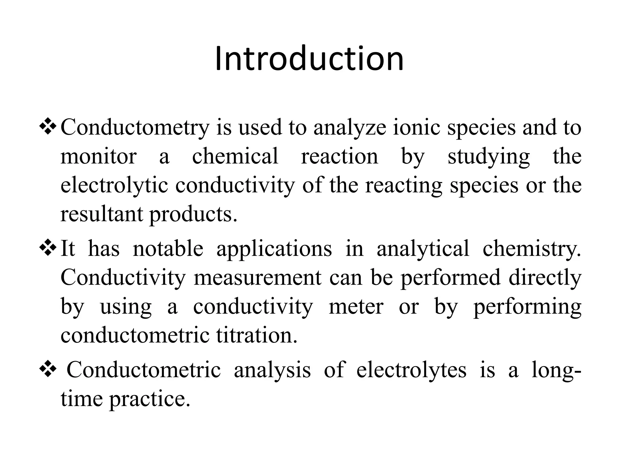 Conductometry (Pharmaceutical analysis) | PPTX