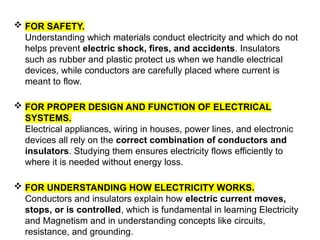 Conductor-Insulator under electricity and magnetism subject for ...