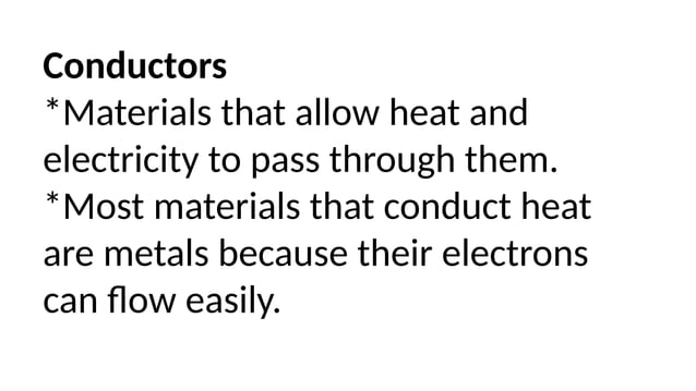 CONDUCTOR INSULATOR in science grade five | PPT