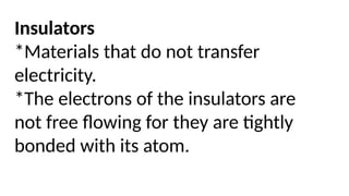 CONDUCTOR INSULATOR in science grade five | PPT