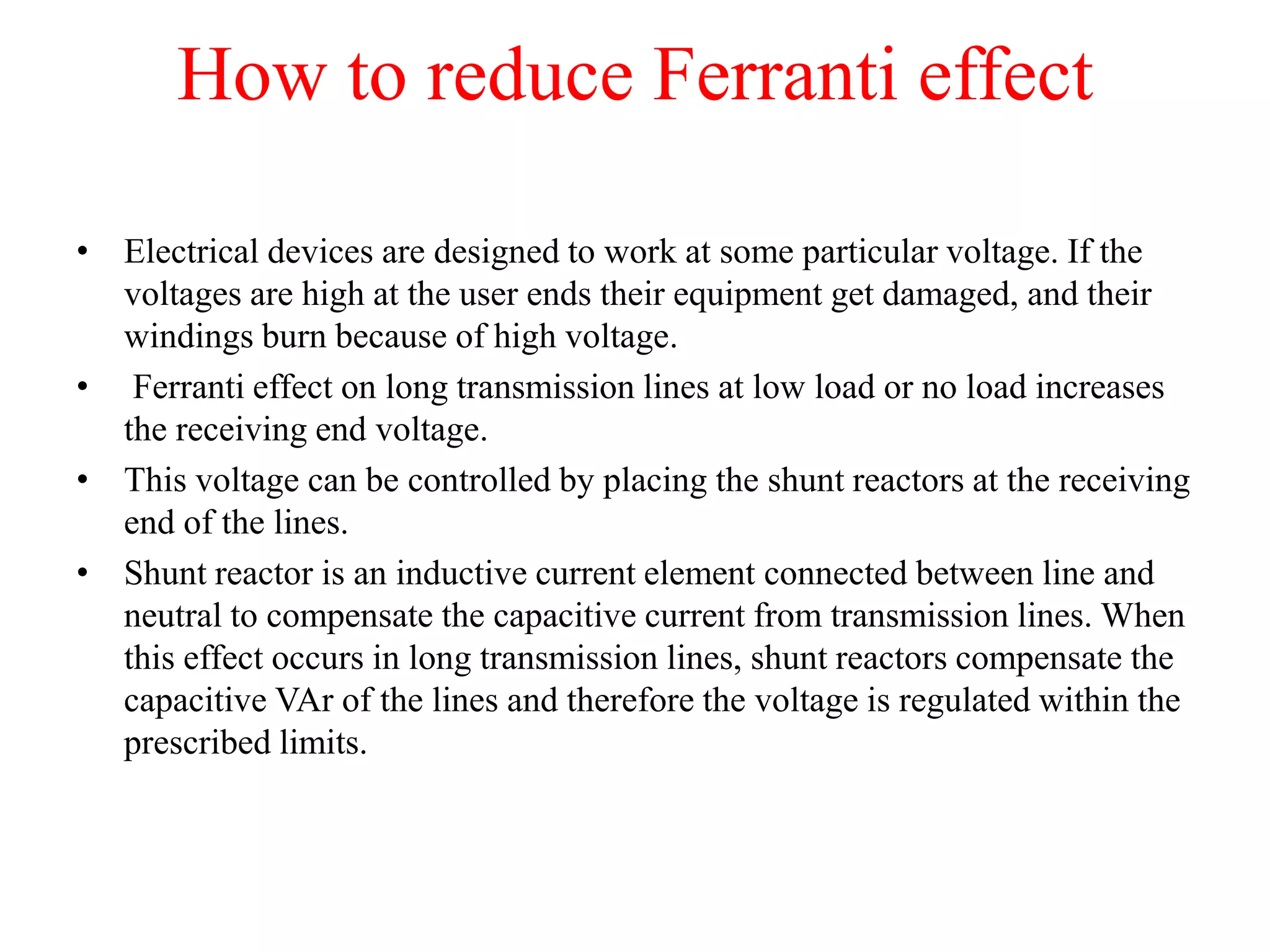 Conductor Material And Ferranti Effect Ppt