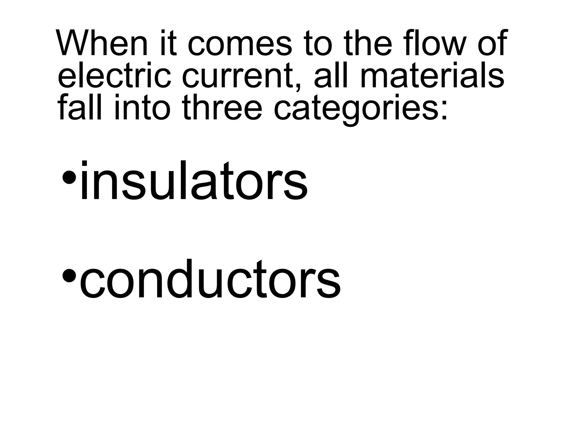 Conductors and insulators | PPT
