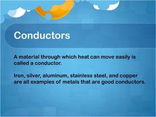 Conductors and Insulators | PPTX | Physics | Science