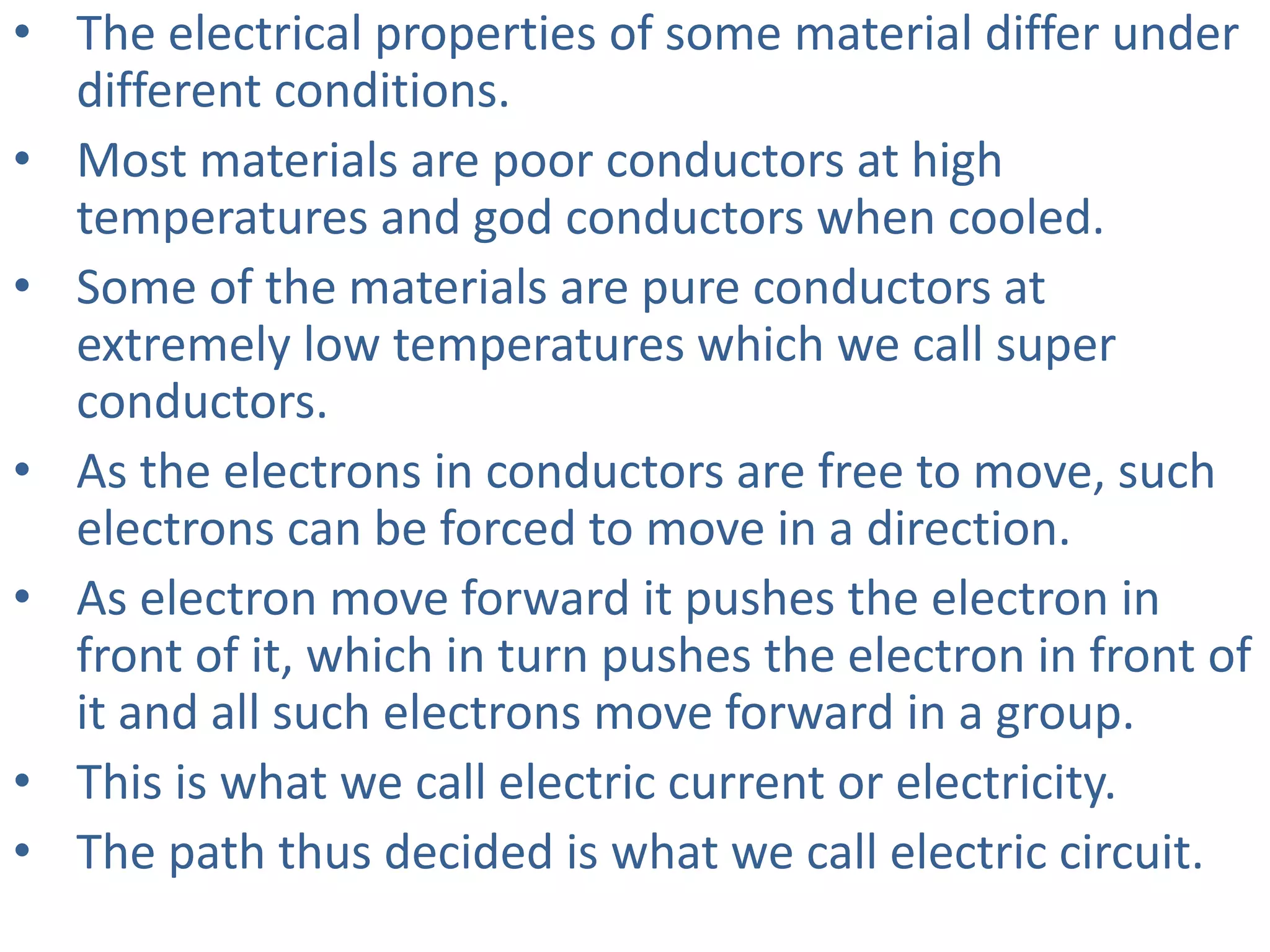 Conductors and insulators | PPTX