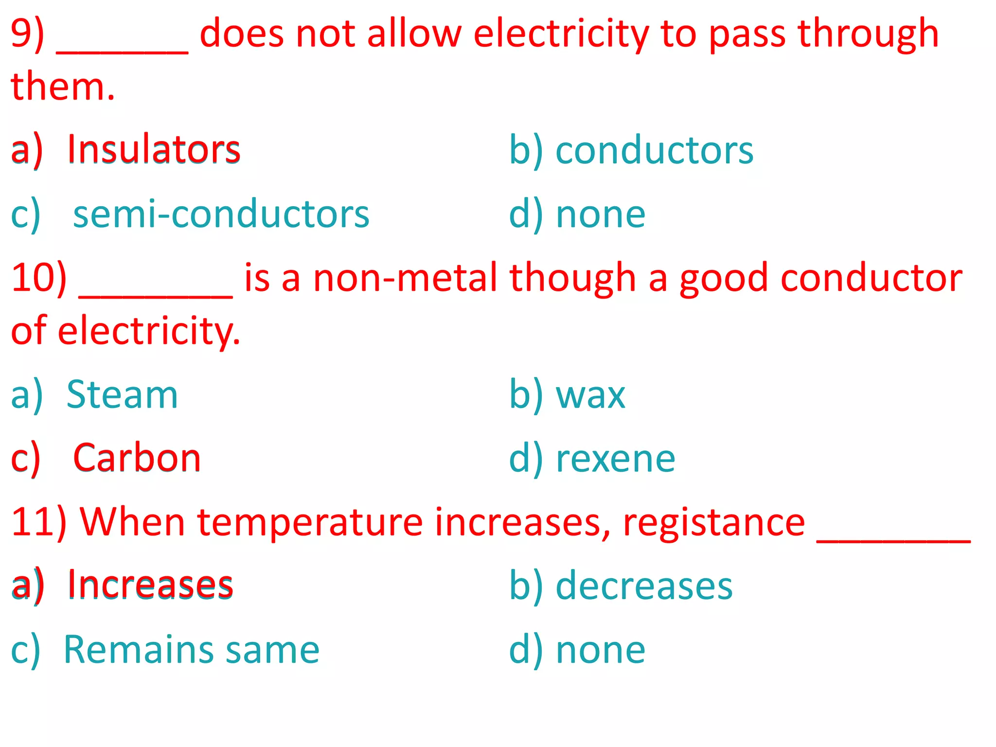 Conductors and insulators | PPTX