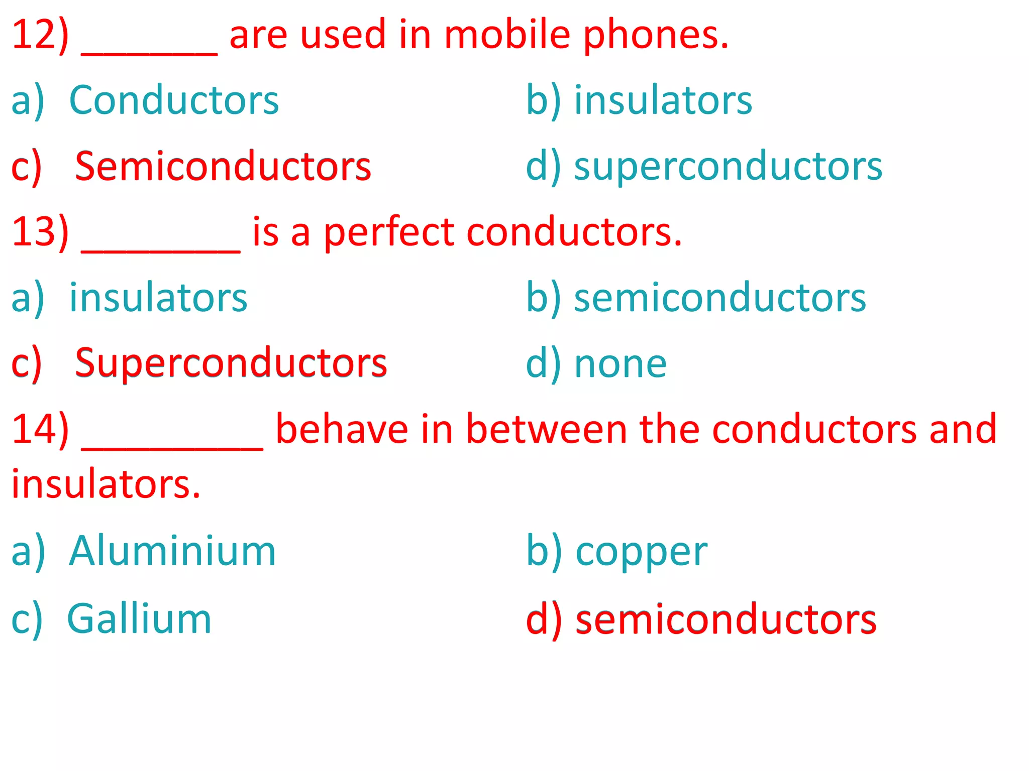 Conductors and insulators | PPTX