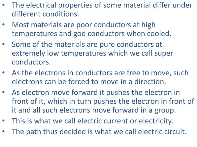 Conductors and insulators | PPTX