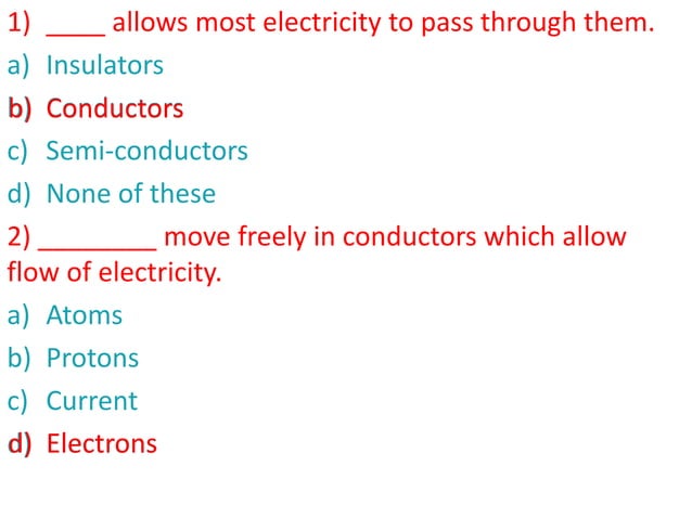 Conductors and insulators | PPTX