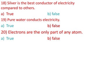 Conductors and insulators | PPTX