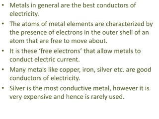 Conductors and insulators | PPTX