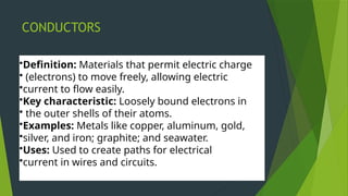 CONDUCTORS AND INSULATORS.pptx IN DESI FORM | PPTX