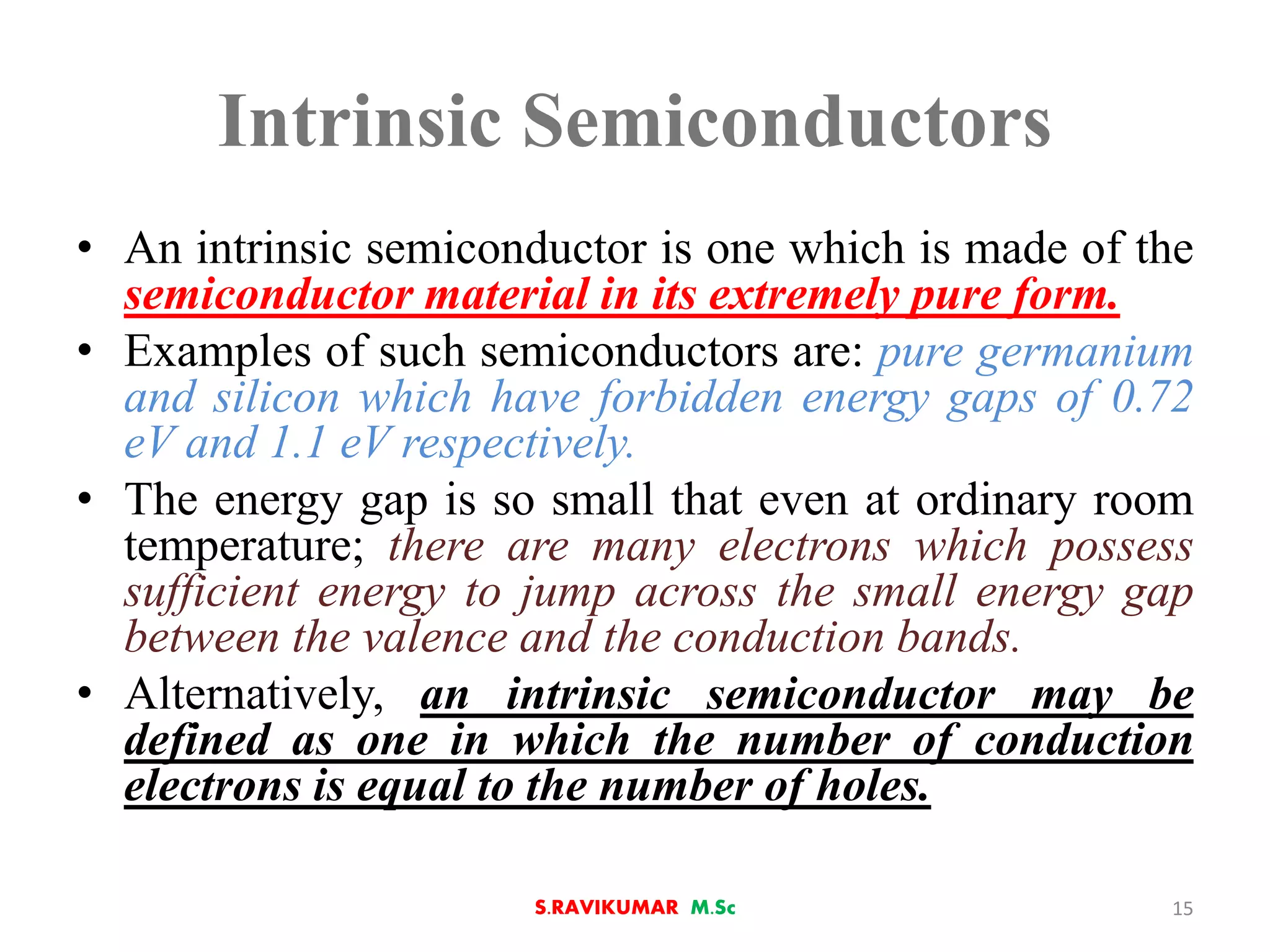 Conductor semiconductor insulator | PPTX