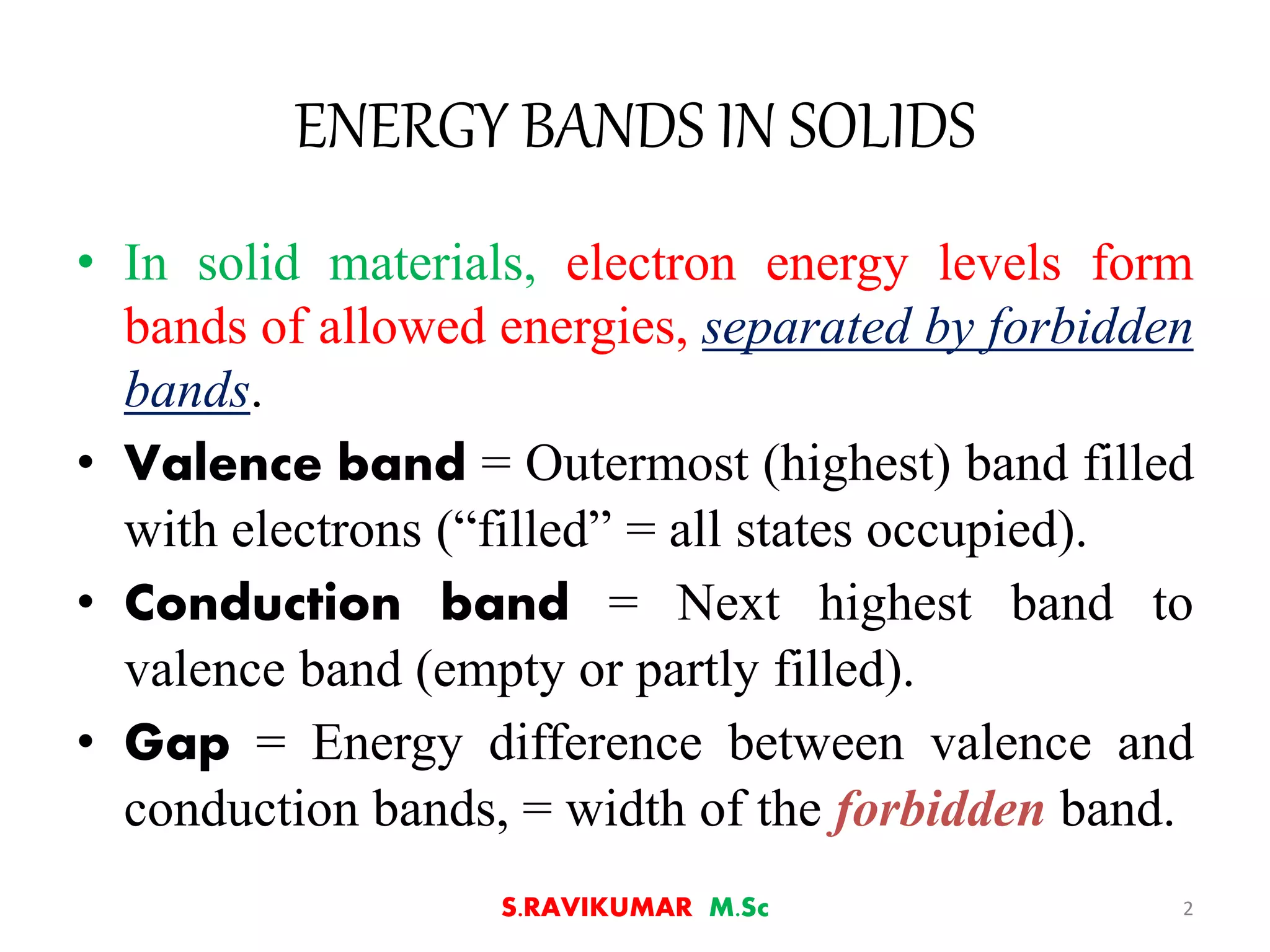 Conductor semiconductor insulator | PPTX