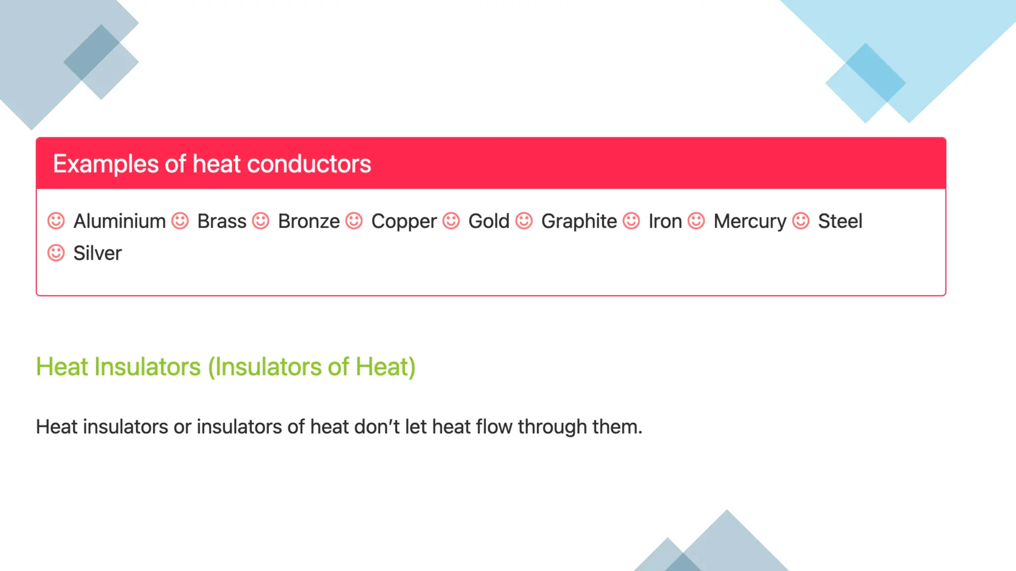 Conductors and insulators of electricity and heat | PPT