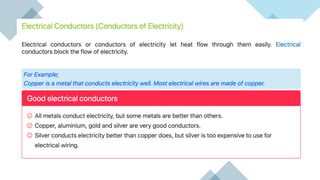 Conductors and insulators of electricity and heat | PPT