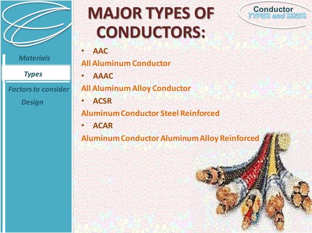 Conductor types and sizes | PDF