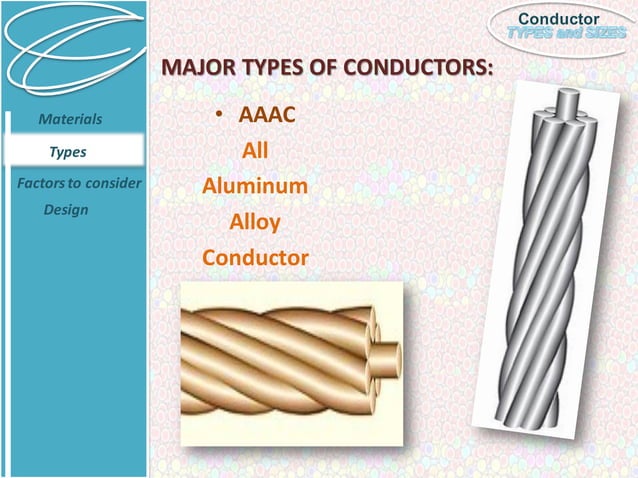 Conductor types and sizes | PPT
