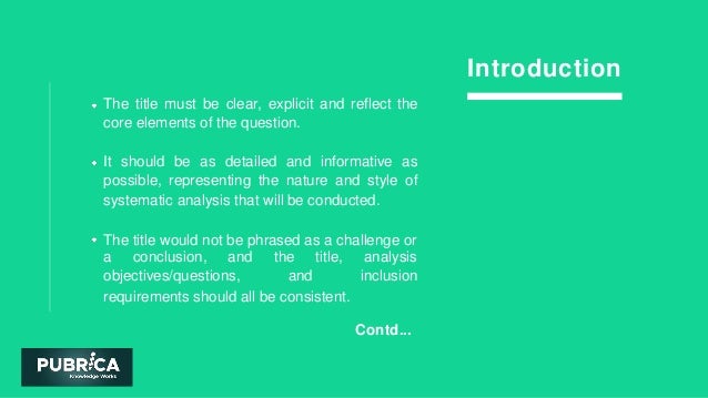 Conduct title screening for systemic review- using Endnote Covidence ...