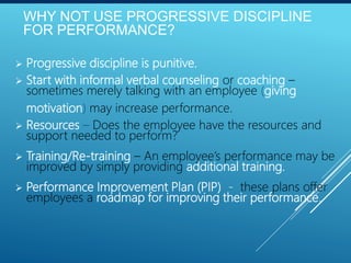 Conduct vs. performance documenting employee performance issues. | PPTX