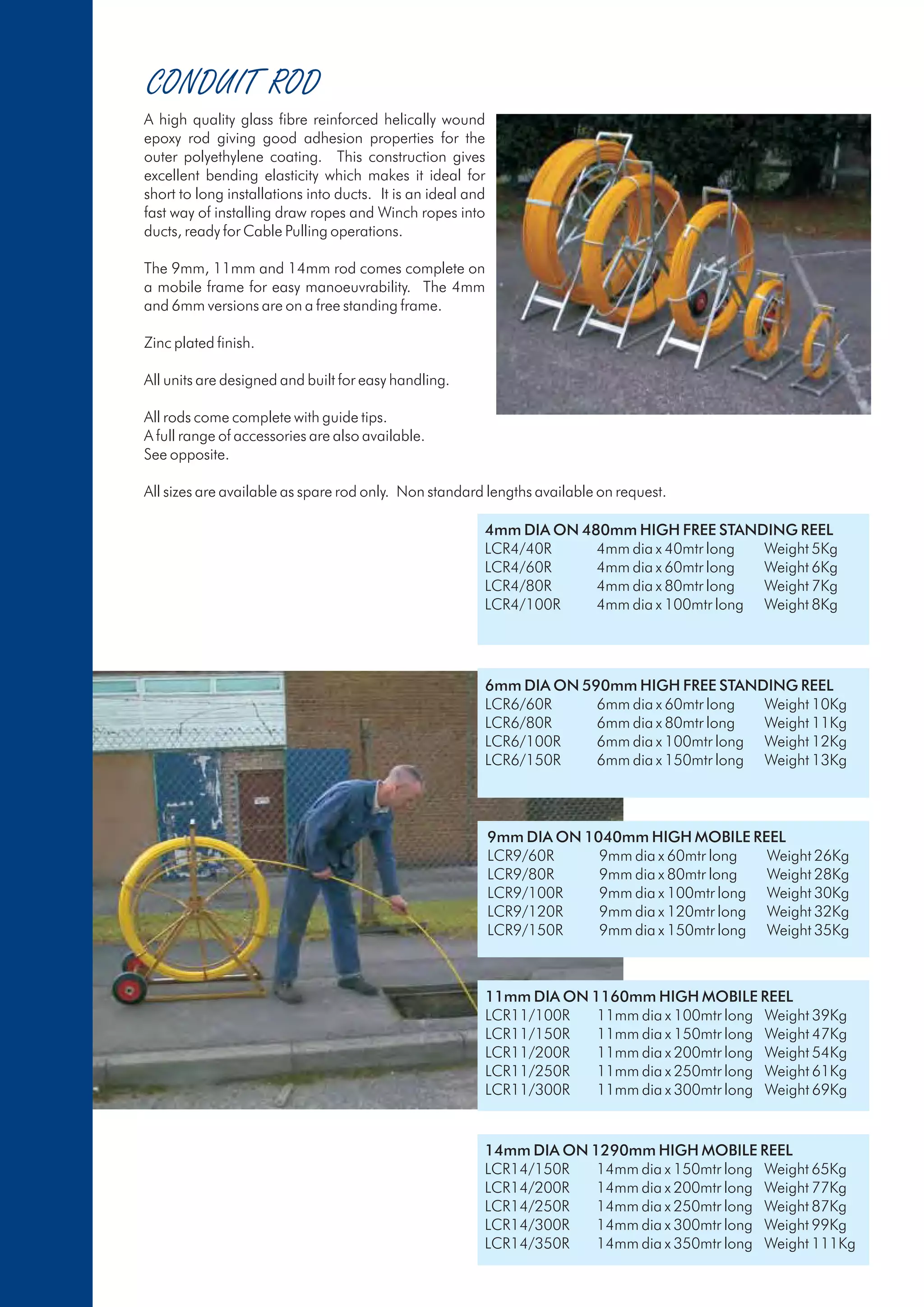 SEB Conduit Rods - Cable Pulling & Laying Equipment | PDF