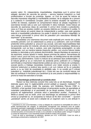 Conduita etica si deontologia profesionala in justitie | DOC