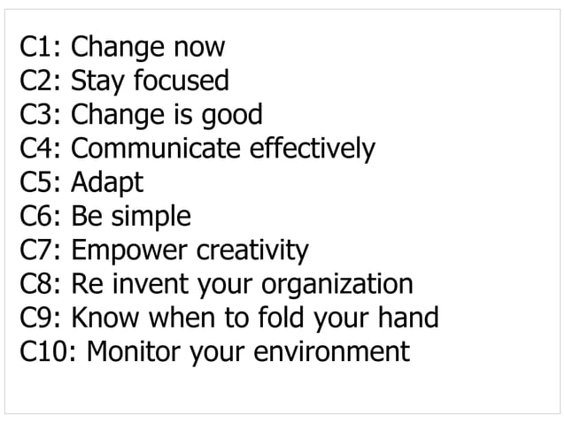 Change Management principles | PPT