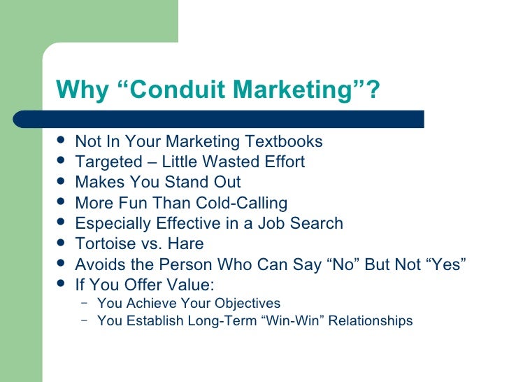 Conduit Definition In Marketing at Luis Silva blog