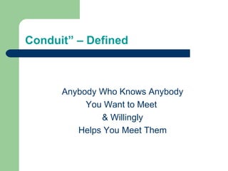 Conduit Marketing | PPT