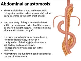 Conduits after esophagectomy for esophageal reconstruction | PPTX