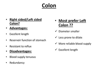 Conduits after esophagectomy for esophageal reconstruction | PPTX