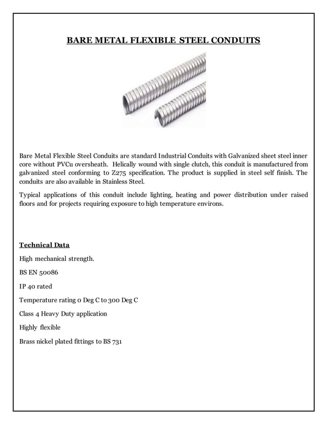 Conduits and accessories | DOCX | Auto Parts | Automotive