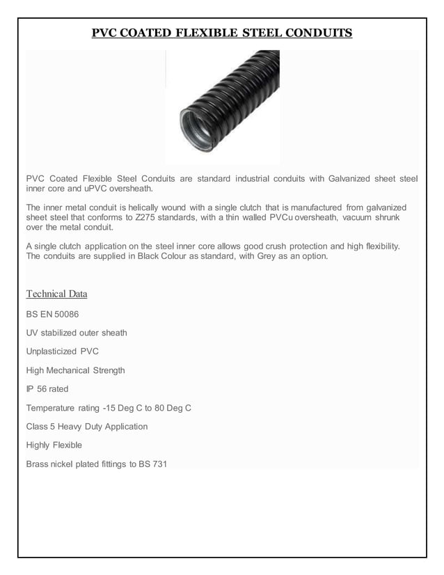 Conduits and accessories | DOCX | Auto Parts | Automotive