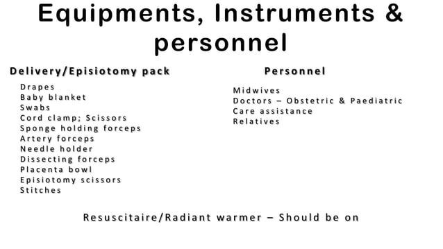Conduct of vaginal delivery | PPTX
