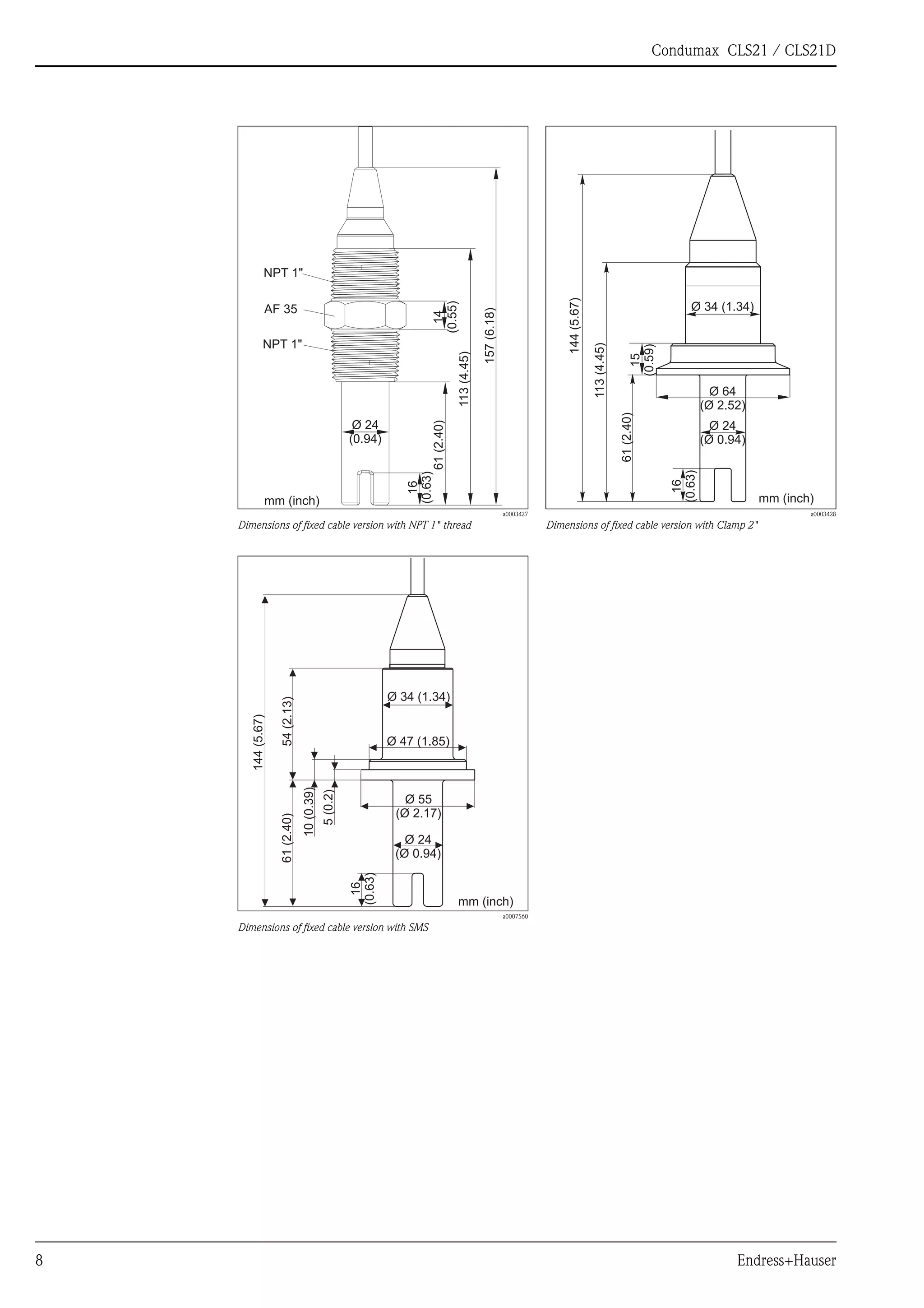 Condumax w CLS 21 D-endress+hauser datasheet-conductivity sensors | PDF