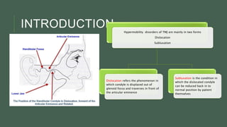 condylar dislocation- etiopathogenesis & treatment | PPTX