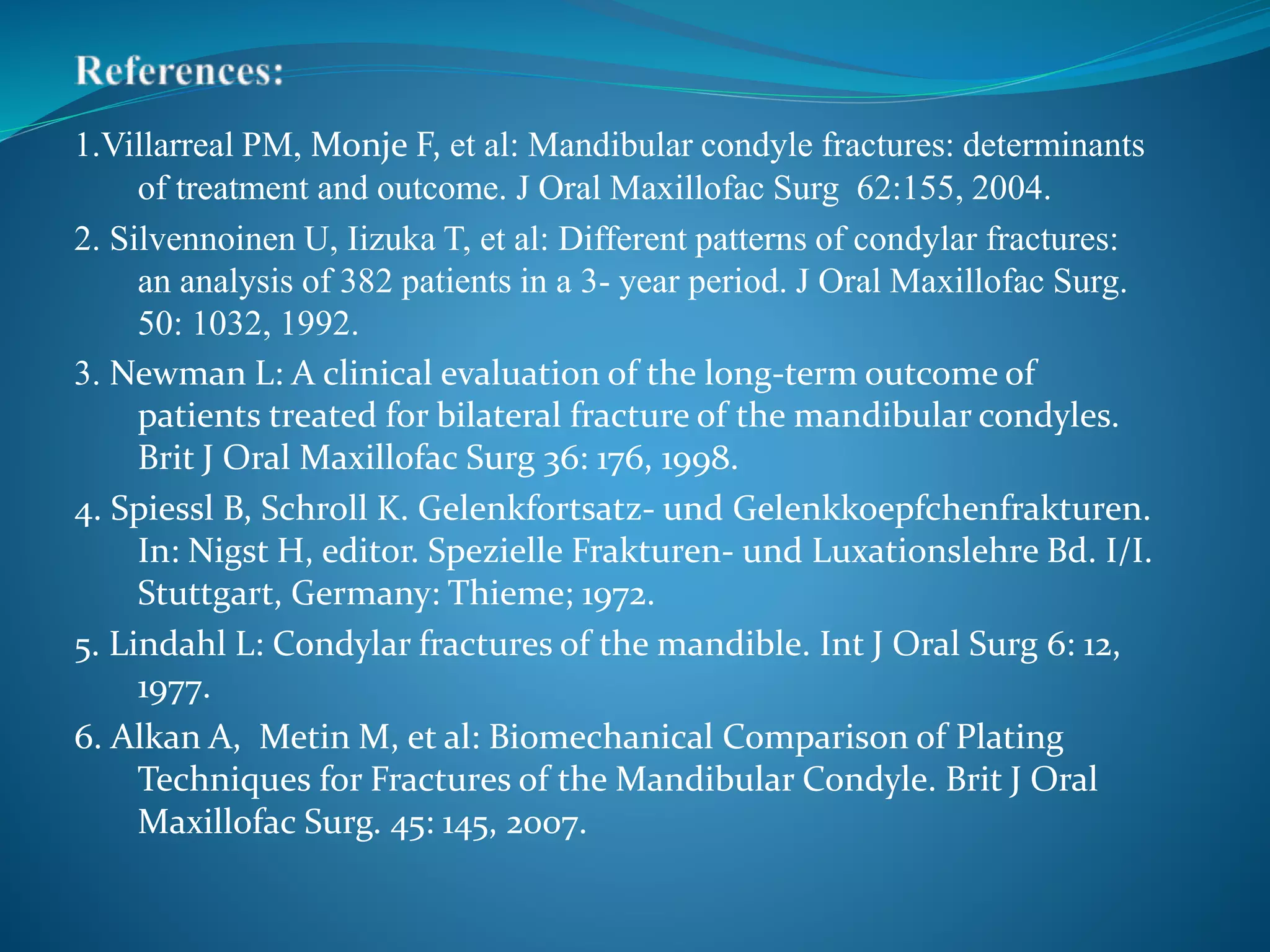 Condylar Fractures | PPTX