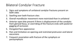 CONDYLAR FRACTURES management and survey | PPTX