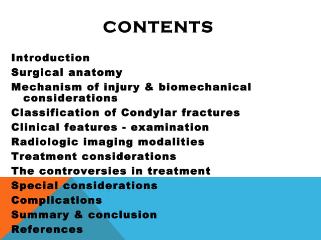 Condylar Fractures Ppt