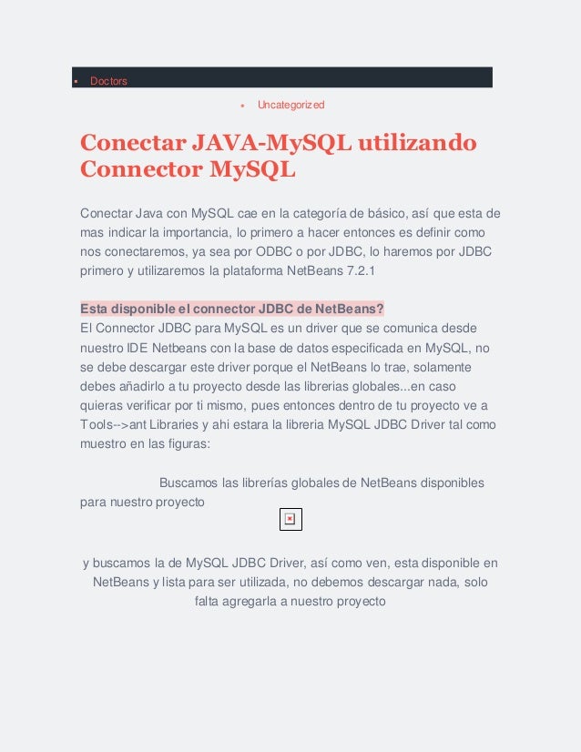 Conectar Java My Sql Utilizando Connector Mysql Vb C Php Javah 0252