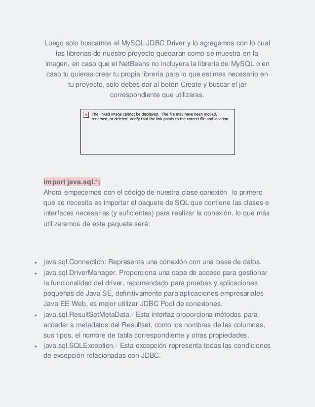 Conectar Java My Sql Utilizando Connector Mysql Vb C Php Javah 1703