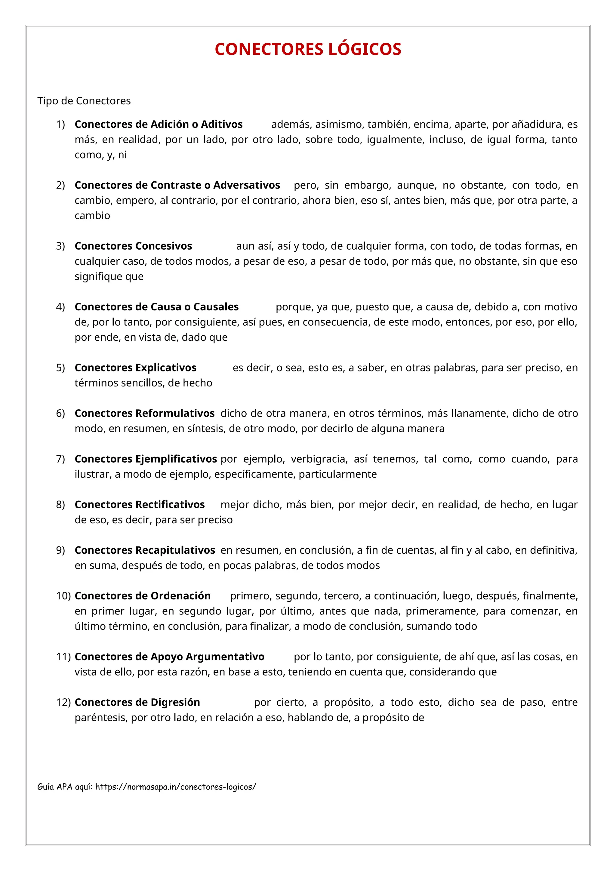 LENGUAJE Conectores lógicos_5to 2025.docx
