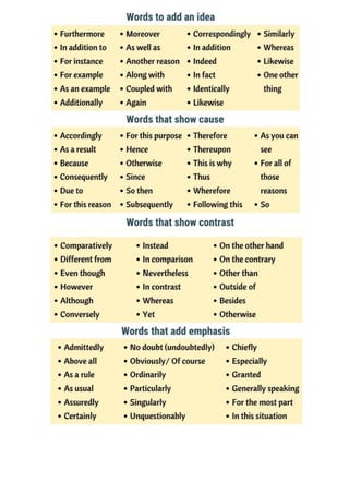 Conectores para todos ingles 1 | PDF